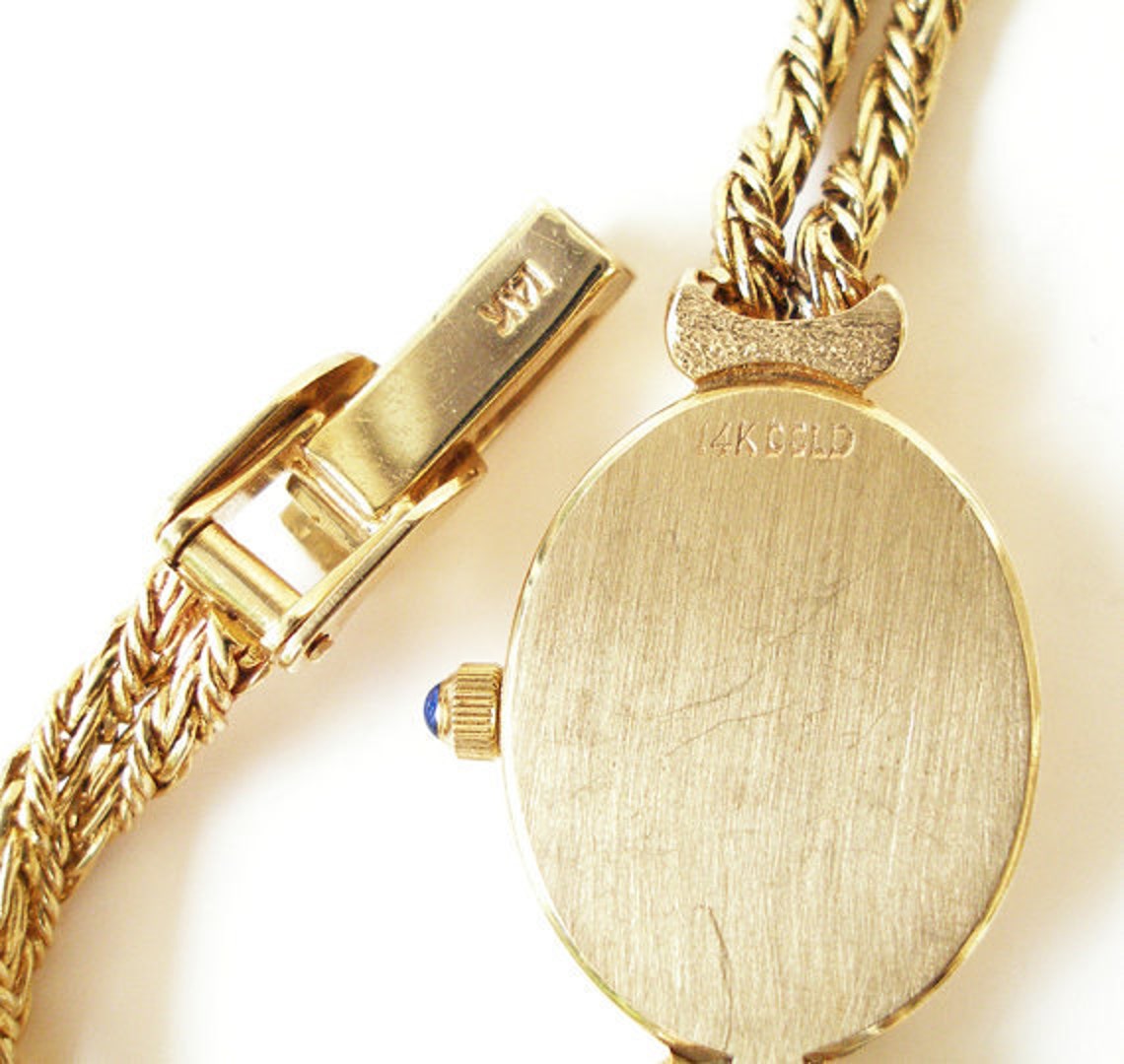 Dainty Vintage CYMA All Solid 14k Gold Ladies Watch With | Etsy