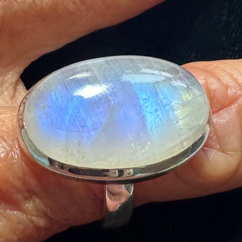 Large Moonstone Ring - Etsy