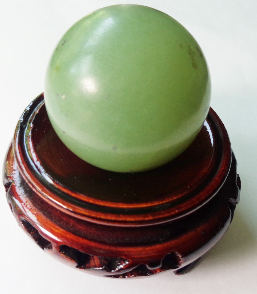 Green Jadeite Jade Orb or Ball is a Vintage Solid 45mm Diameter Jade ...
