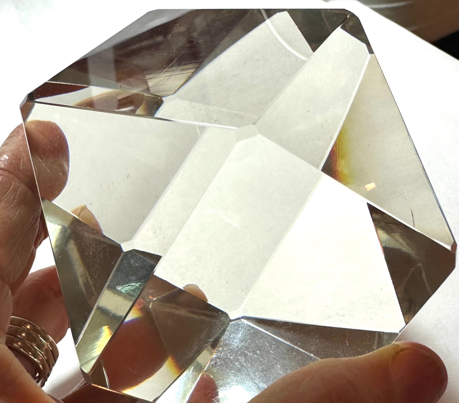 Vintage 1960s Cut Crystal Geometric Prism Decor - Lot of 3 - Etsy