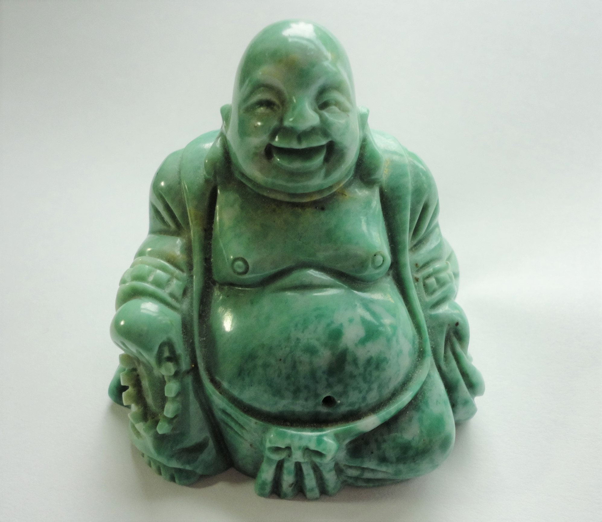 Jade Laughing Buddha Statue