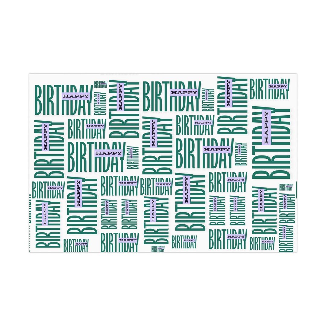 Happy Birthday Gift Wrap Present Papers - Etsy