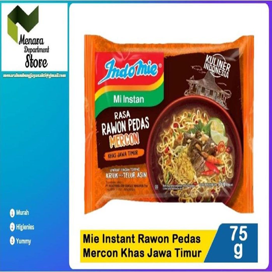 Indomie Instant Noodles With Spicy Rawon Flavor Indofood - Etsy