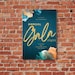 Teal and Gold Gala Night Welcome Sign, Corporate Gala Dinner Signage ...