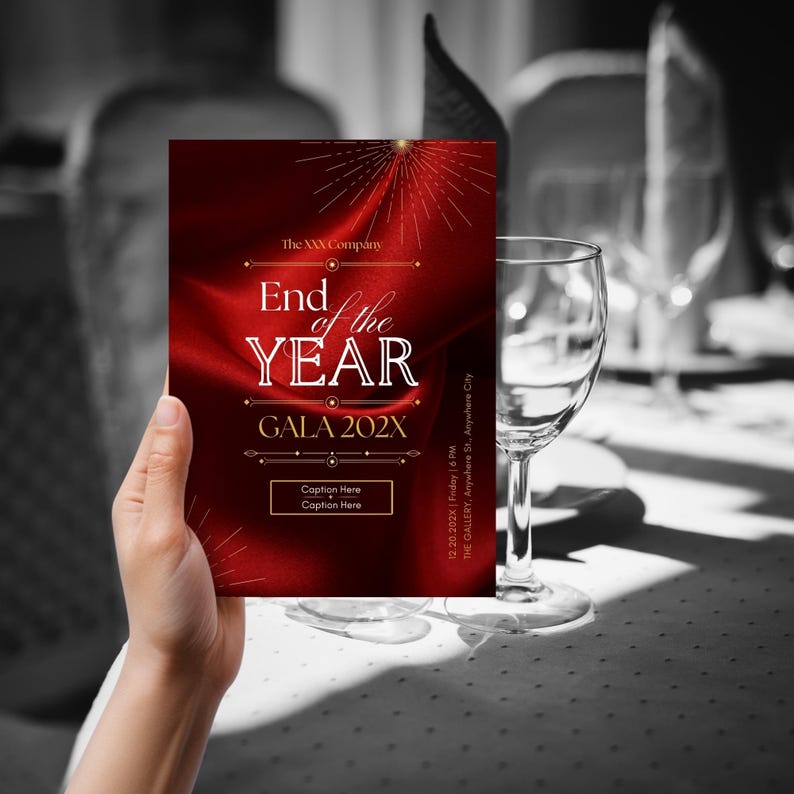Gala Event Booklet Red and Gold End of the Year Program With Old ...