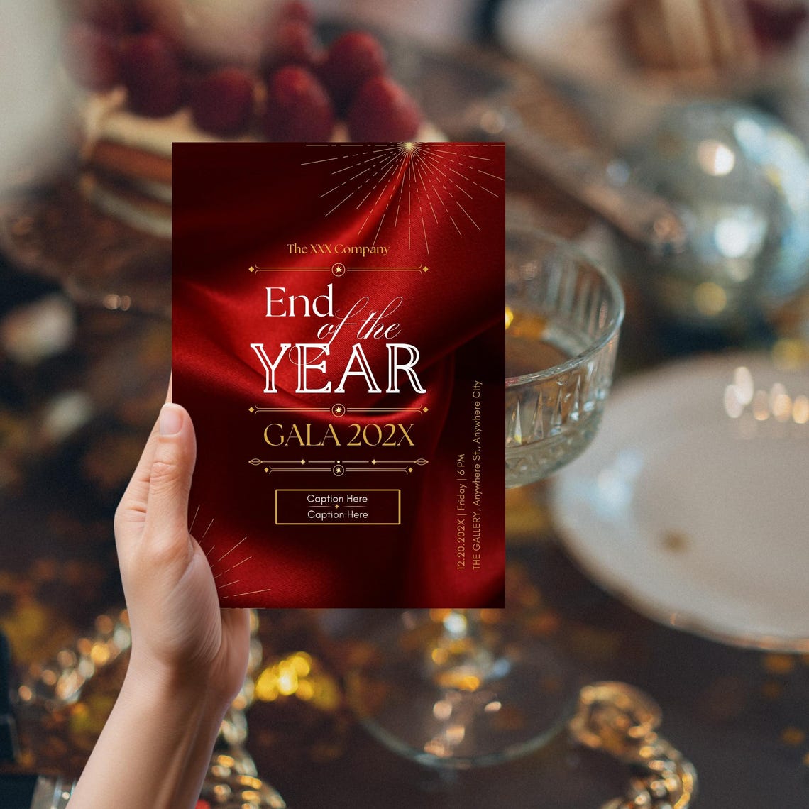 Gala Event Booklet Red and Gold End of the Year Program With Old ...