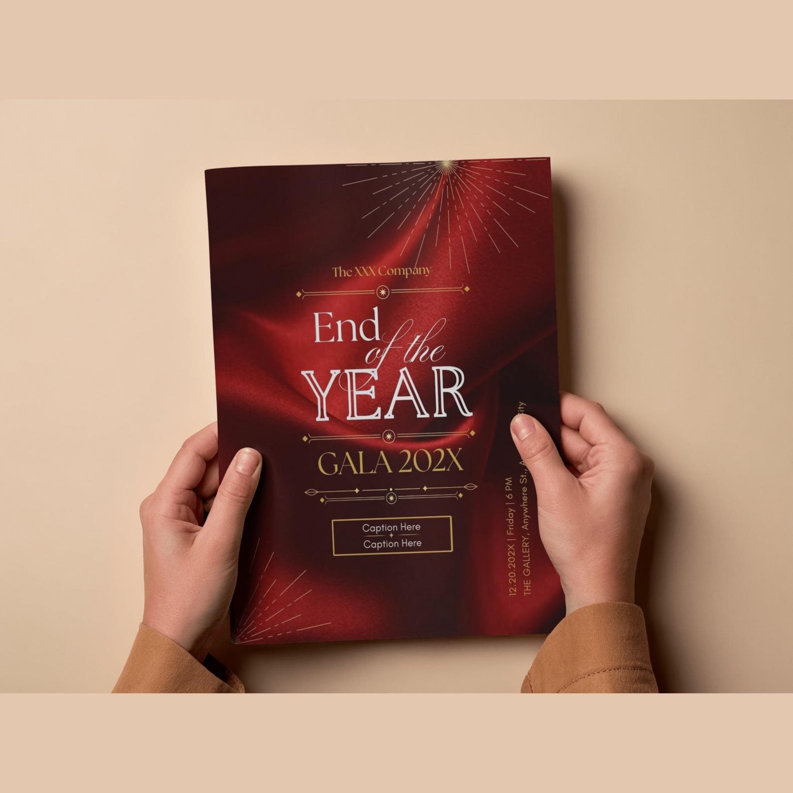 Gala Event Booklet Red and Gold End of the Year Program With Old ...