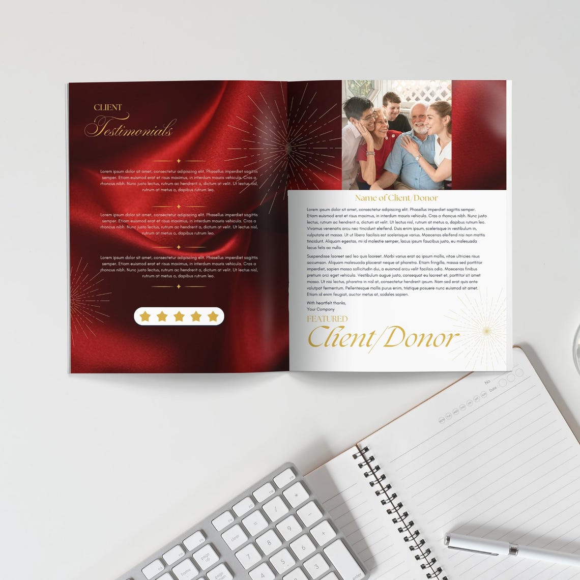 Gala Event Booklet Red and Gold End of the Year Program With Old ...