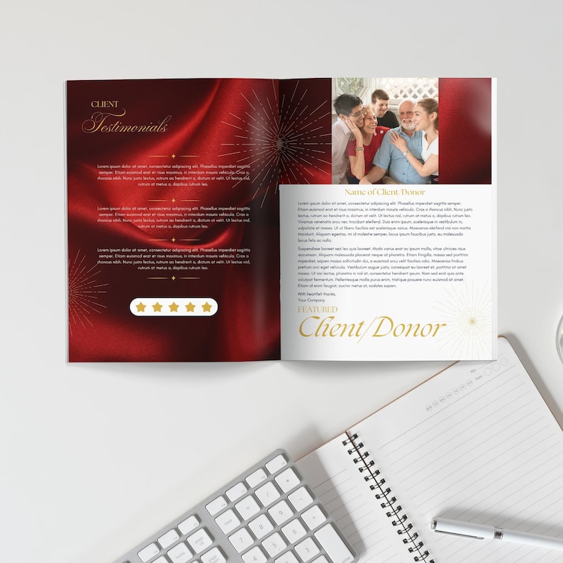 Gala Event Booklet Red and Gold End of the Year Program With Old ...