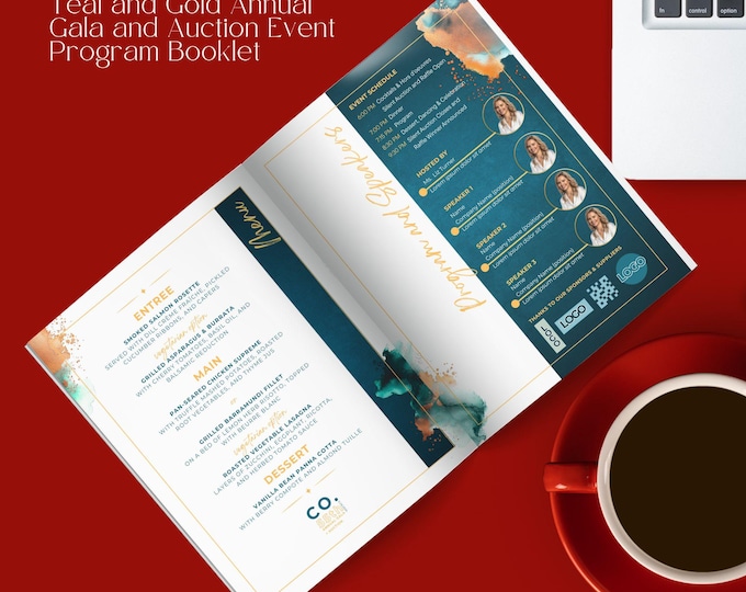 Editable Nonprofit Event Program Booklet Template || Template for ...