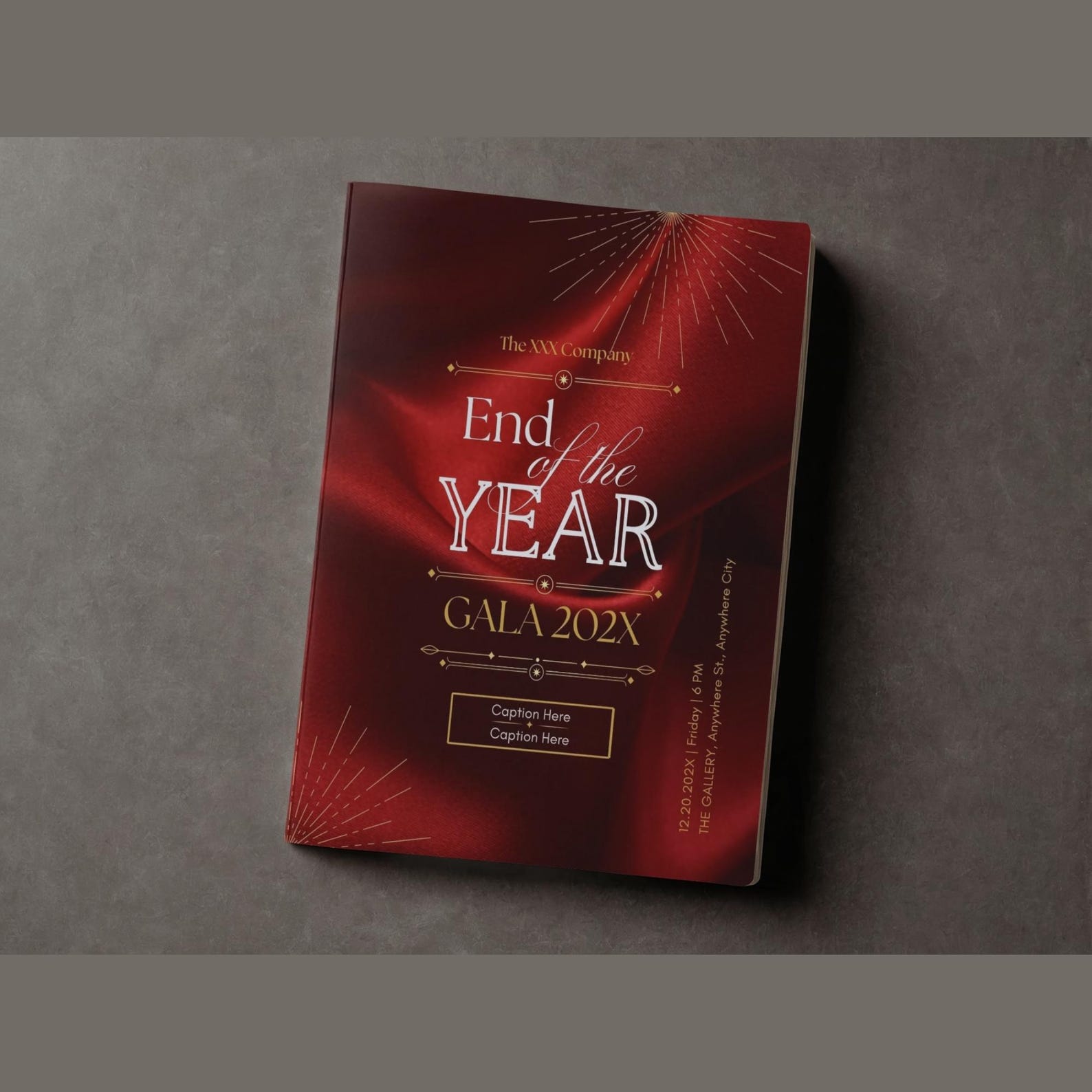 Gala Event Booklet Red and Gold End of the Year Program With Old ...