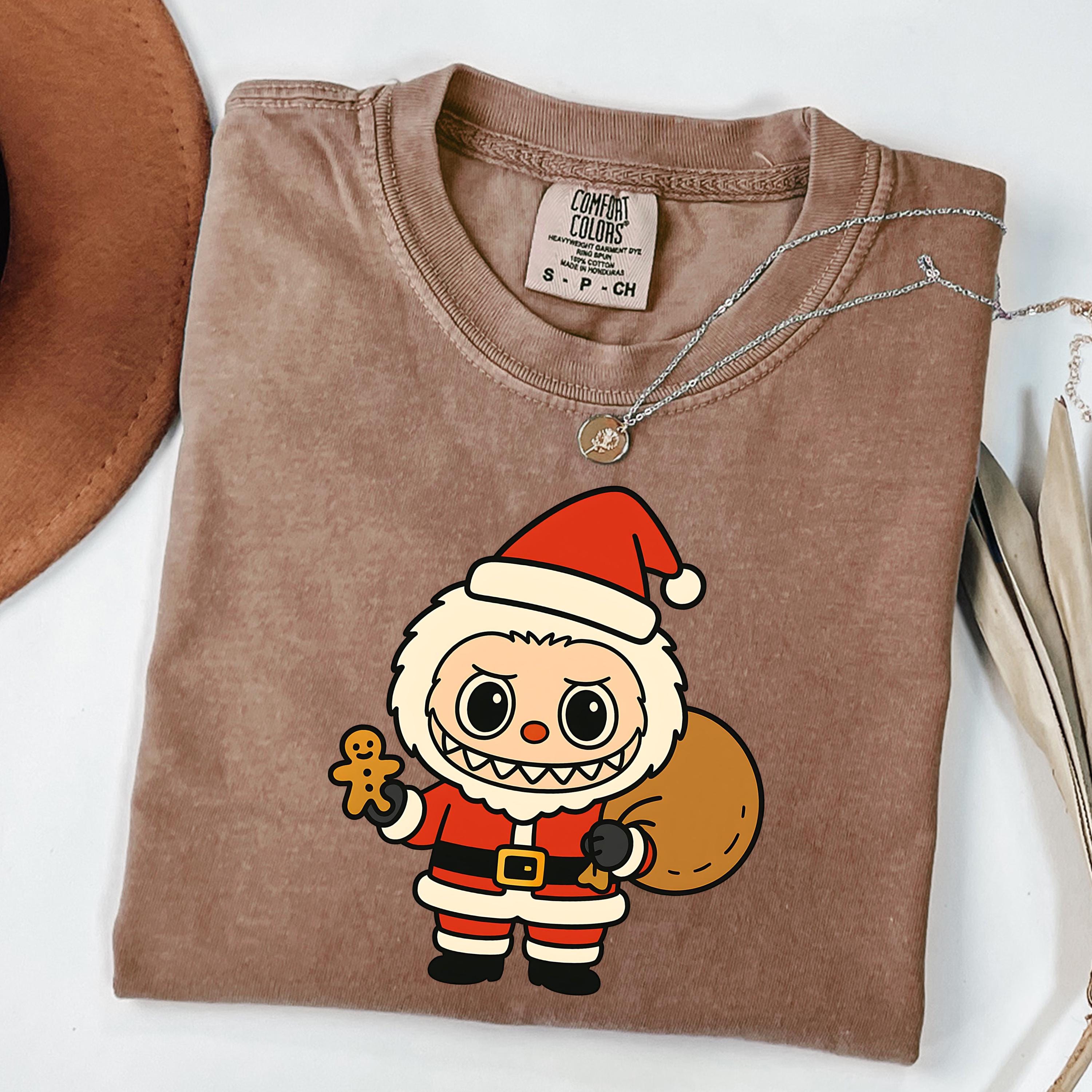 Labubu Santa PNG: Christmas Chibi Clipart for Sublimation (digital ...