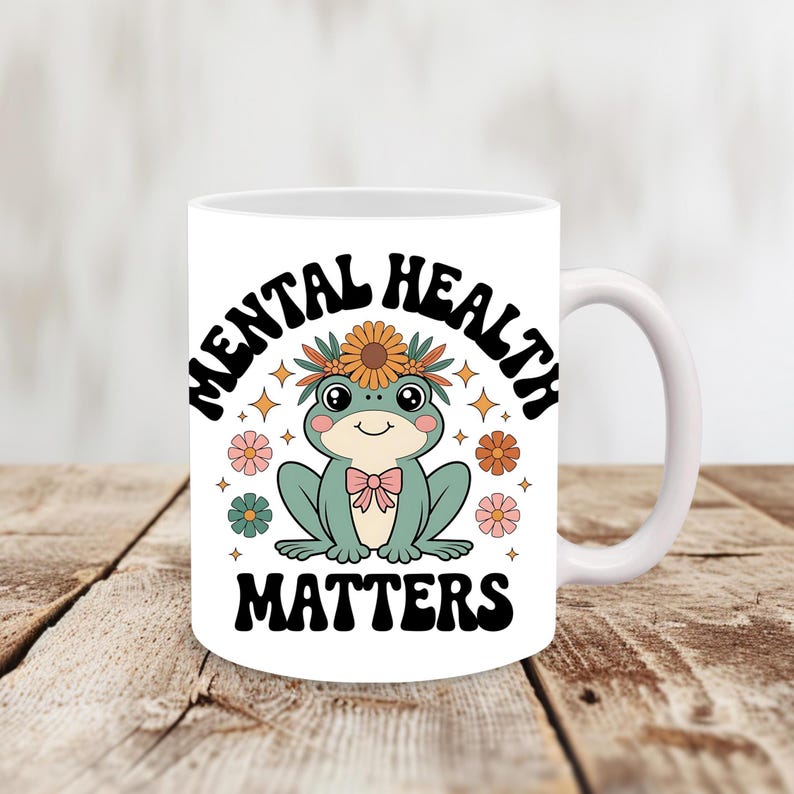 Mental Health Matters Frog Png, Cute Digital Download PNG, Kawaii Self ...