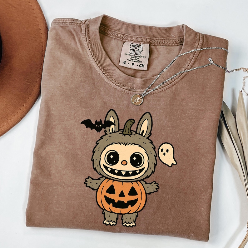 Labubu Pumpkin Costume PNG: Halloween Chibi Clipart (sublimation ...