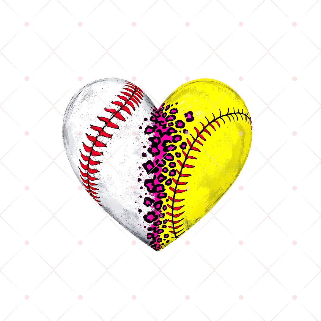 Distressed Split Baseball Png, Split Softball Heart Png, Grunge ...