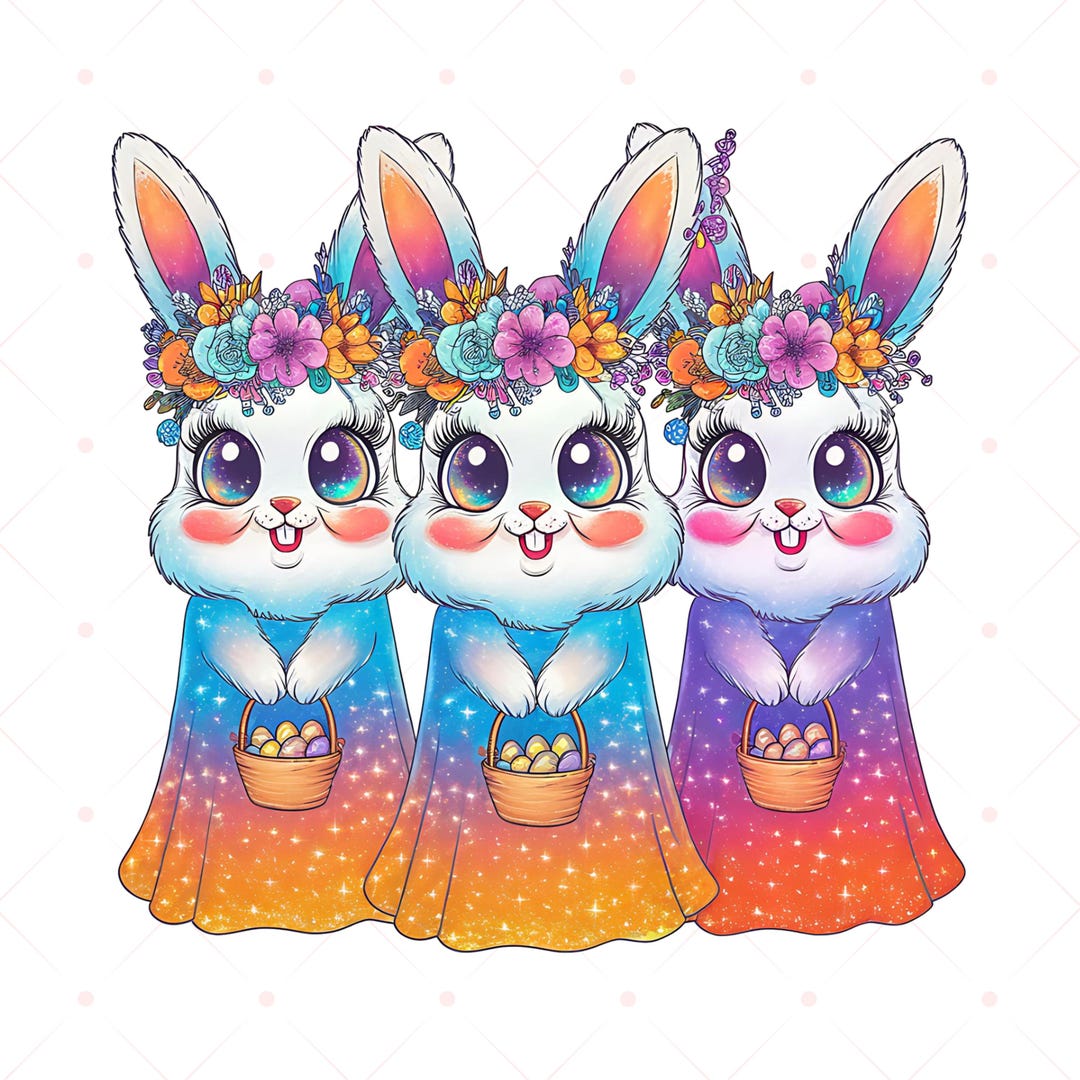 Spooky Easter Png, Cute Ghost Easter Bunny, Sublimation Design PNG ...