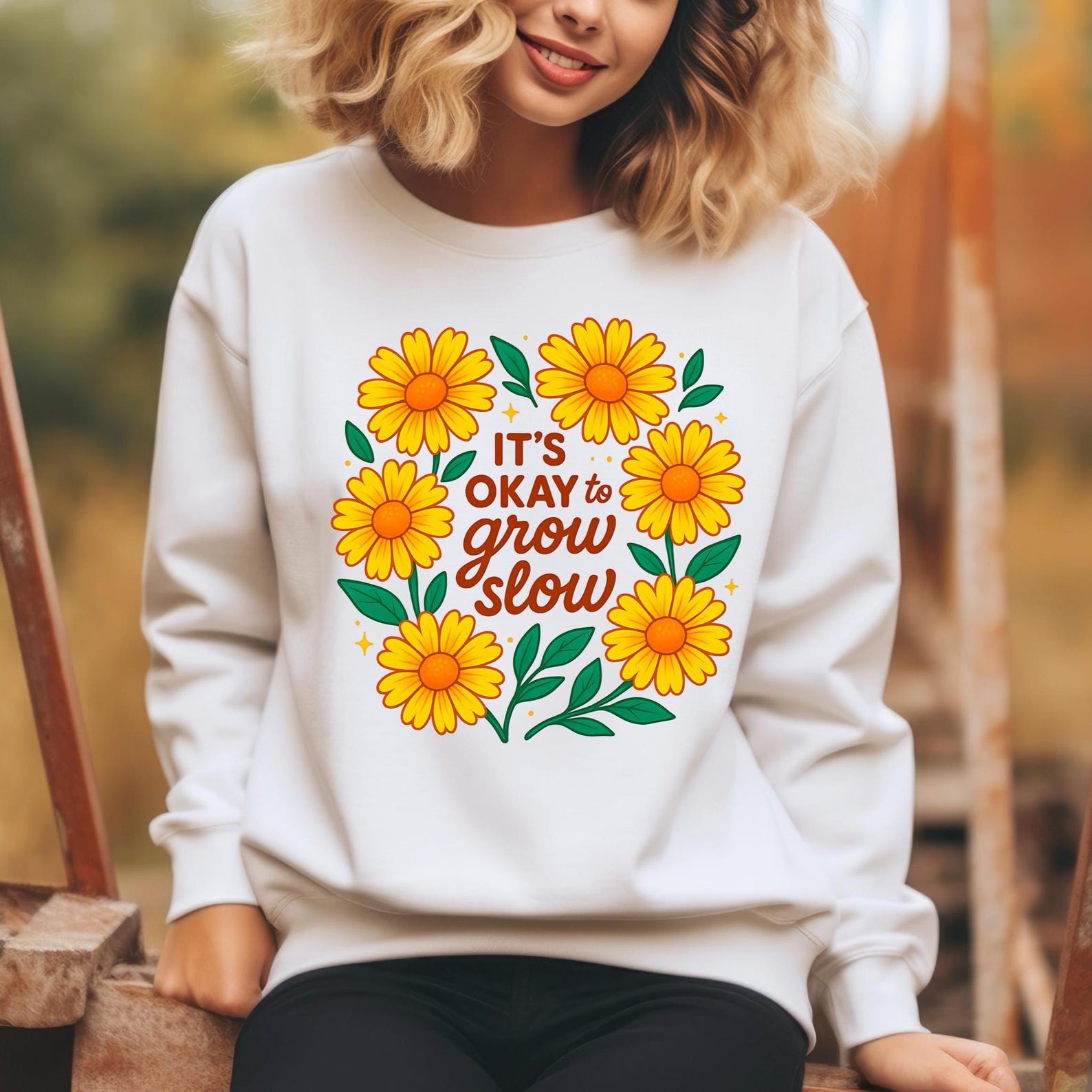 It’s Okay to Grow Slow PNG Design, Inspirational Quotes, Sticker Png ...