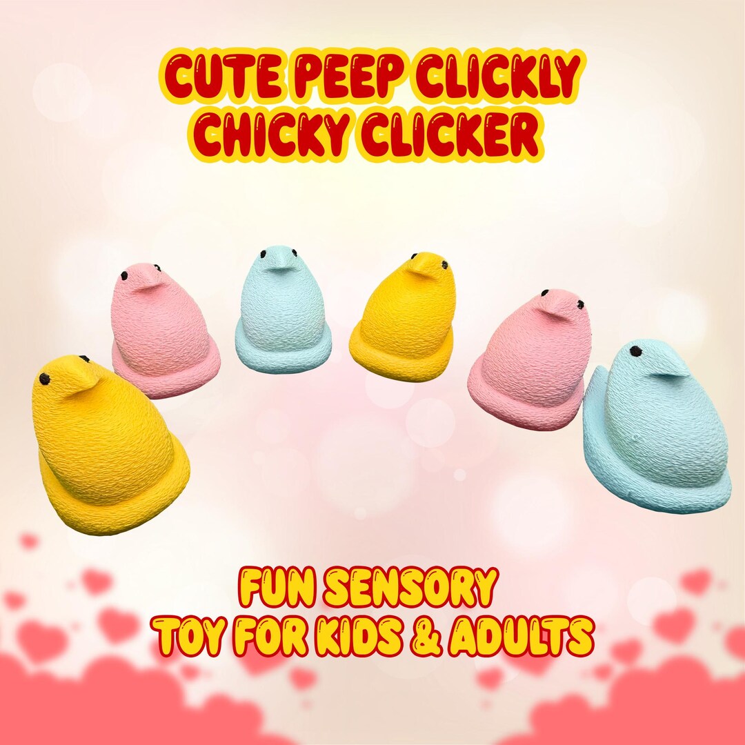 Cute Peep Chick Fidget Clicker Keychain – Fun Sensory Toy - Etsy