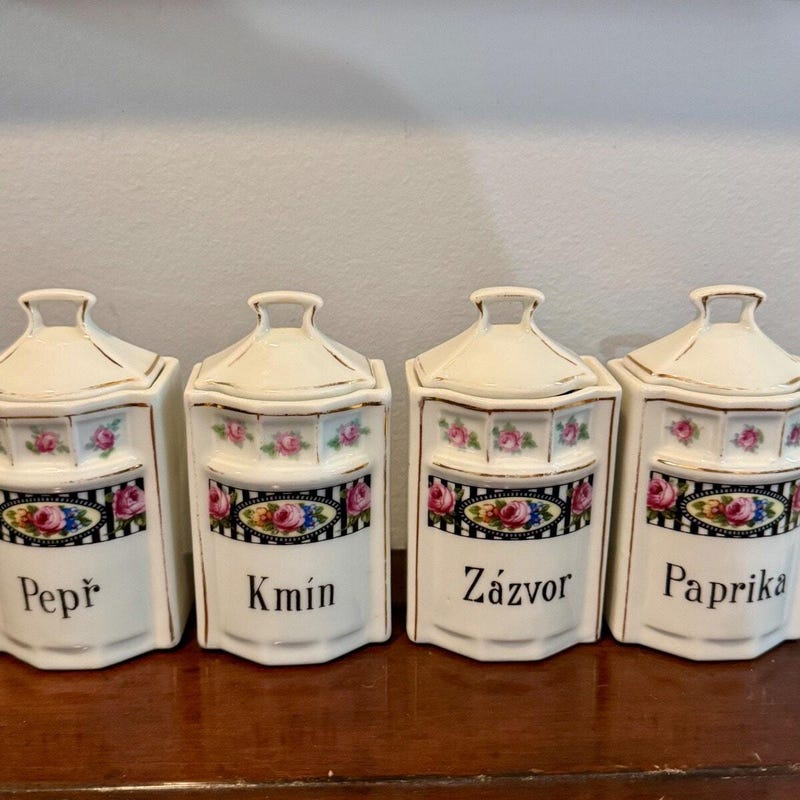 Vintage Spice Jars - Etsy