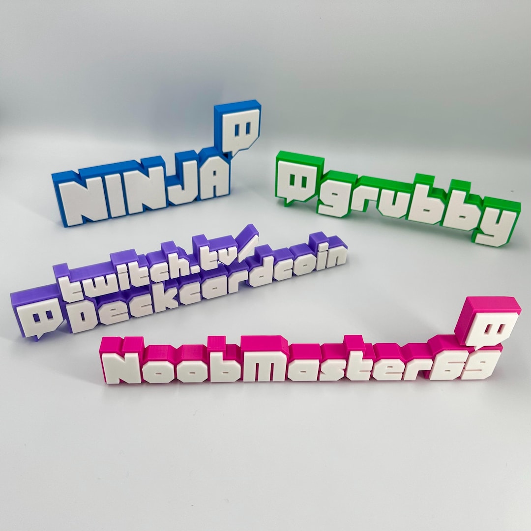 Custom Streamer Desk Nameplate – Ultimate Personalised Gamer Handle ...