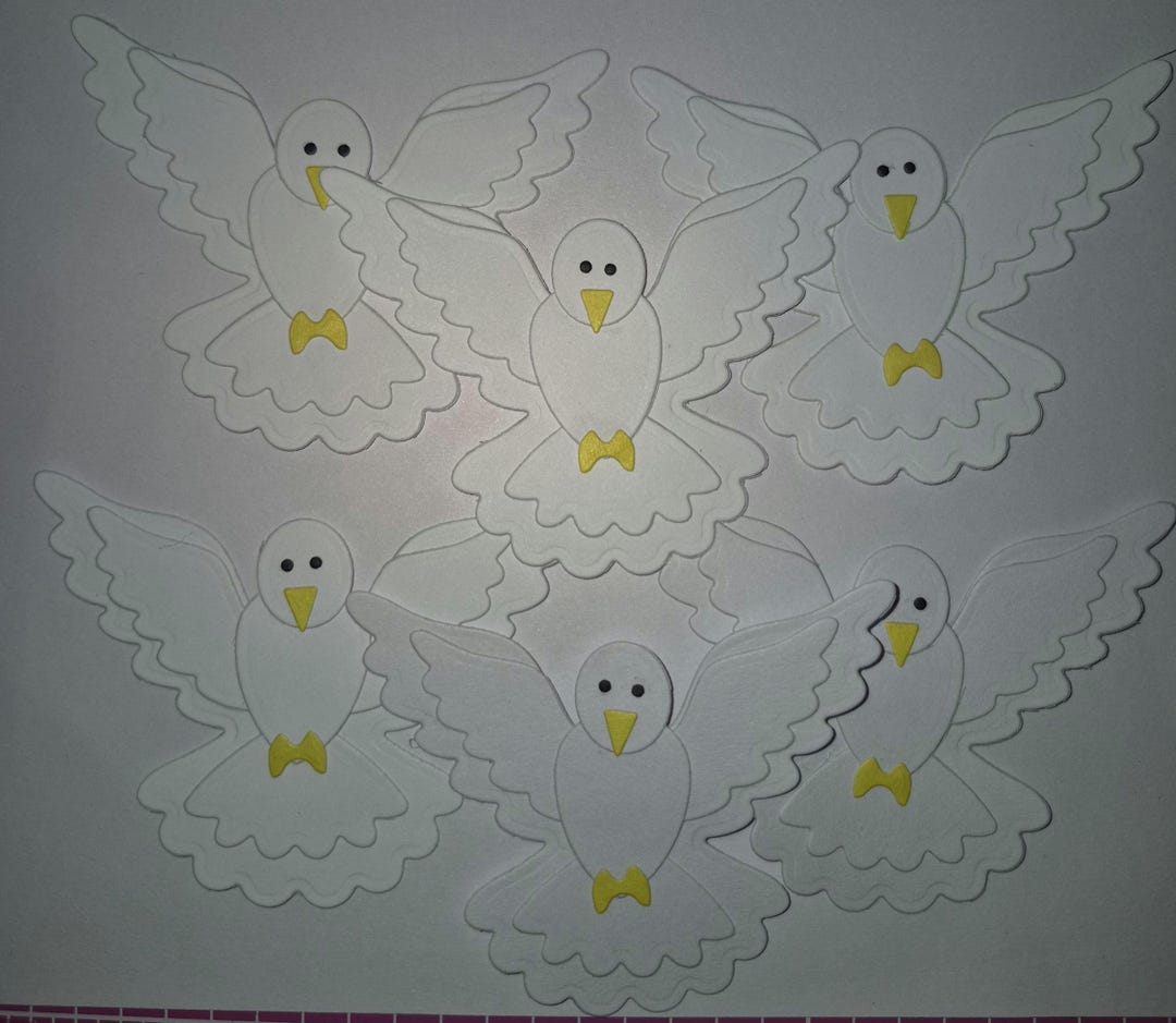 6 Pack of Layered Dove Die Cut Outs for Scrapbooking, Card Making and ...