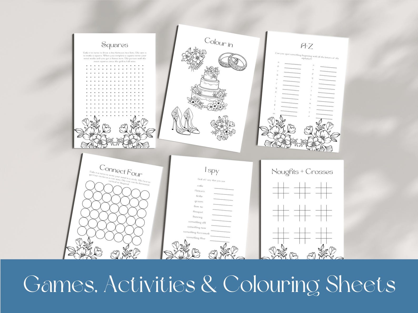 Printable Kids Wedding Activity Book: Games, Puzzles, Coloring (PDF ...