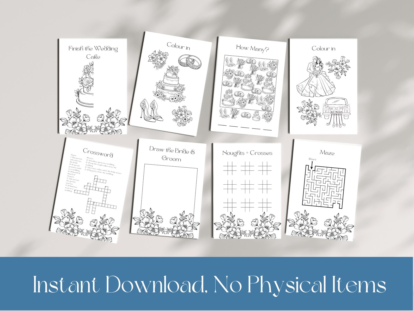 Printable Kids Wedding Activity Book: Games, Puzzles, Coloring (PDF ...