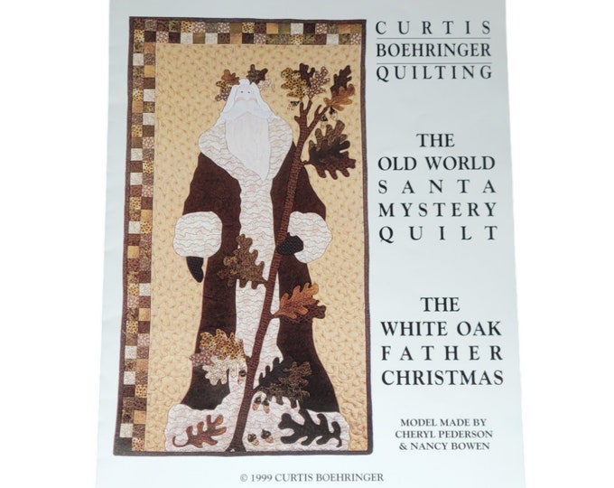 The White Oak Father Christmas Curtis Boehringer Quilt Block Old World ...