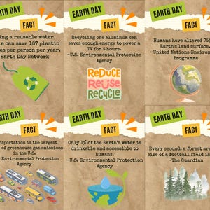 10 Earth Day Bulletin Board Fact Sheets – Educational & Eye-opening - Etsy