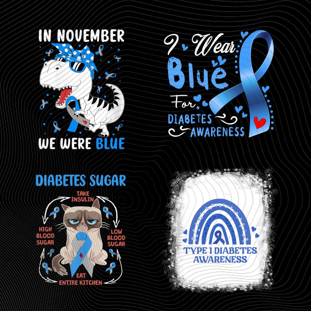 Diabetes Awareness Bundle Png, Diabetes Png, Blue Ribbon,diabetes ...