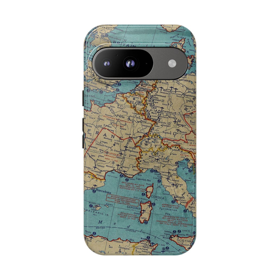 VINTAGE EUROPE MAP Phone Case | for Pixel 9, Pixel 8, Pixel 7, Pixel 6 ...