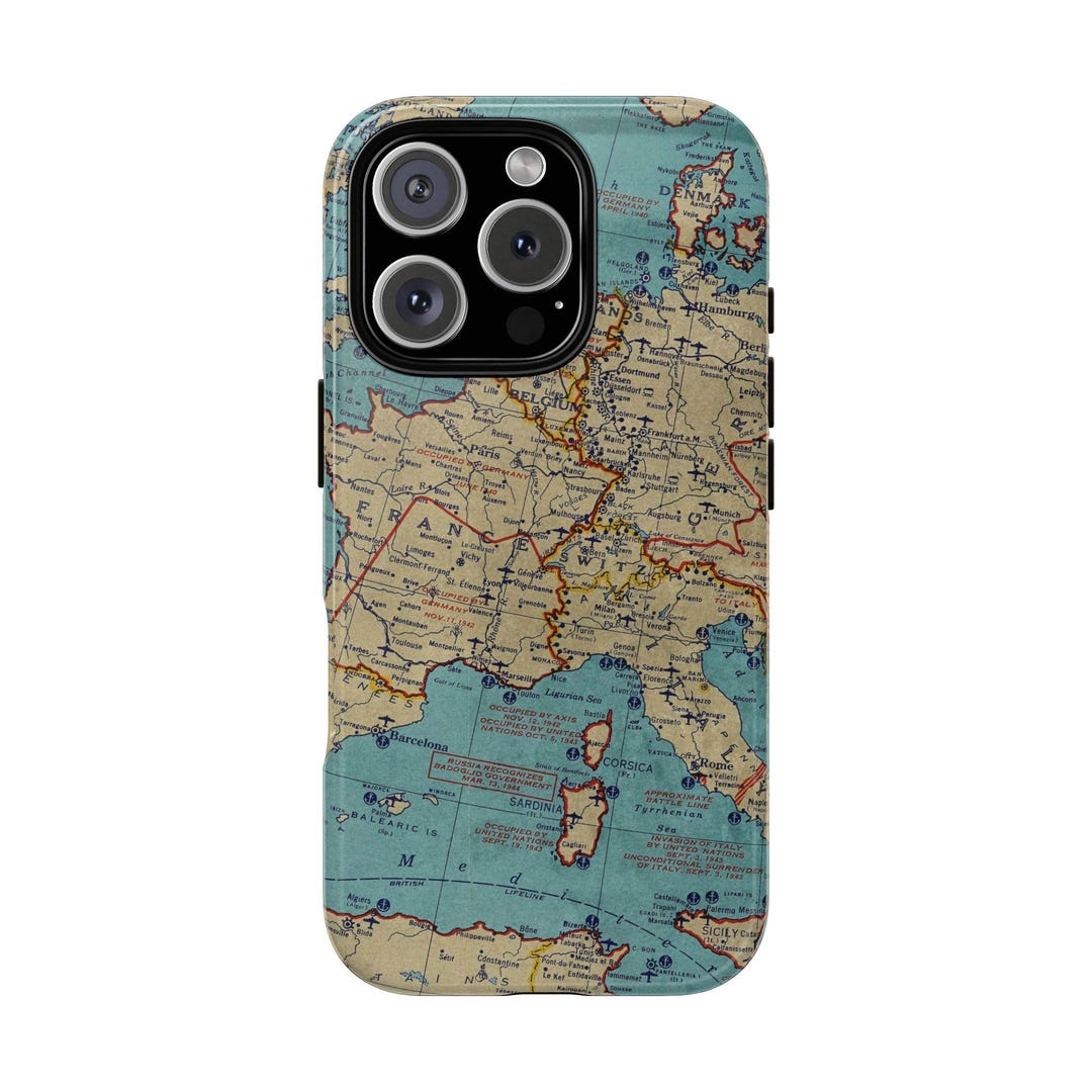 VINTAGE EUROPE MAP Phone Case | iPhone 16, iPhone 15, Iphone14, iPhone ...