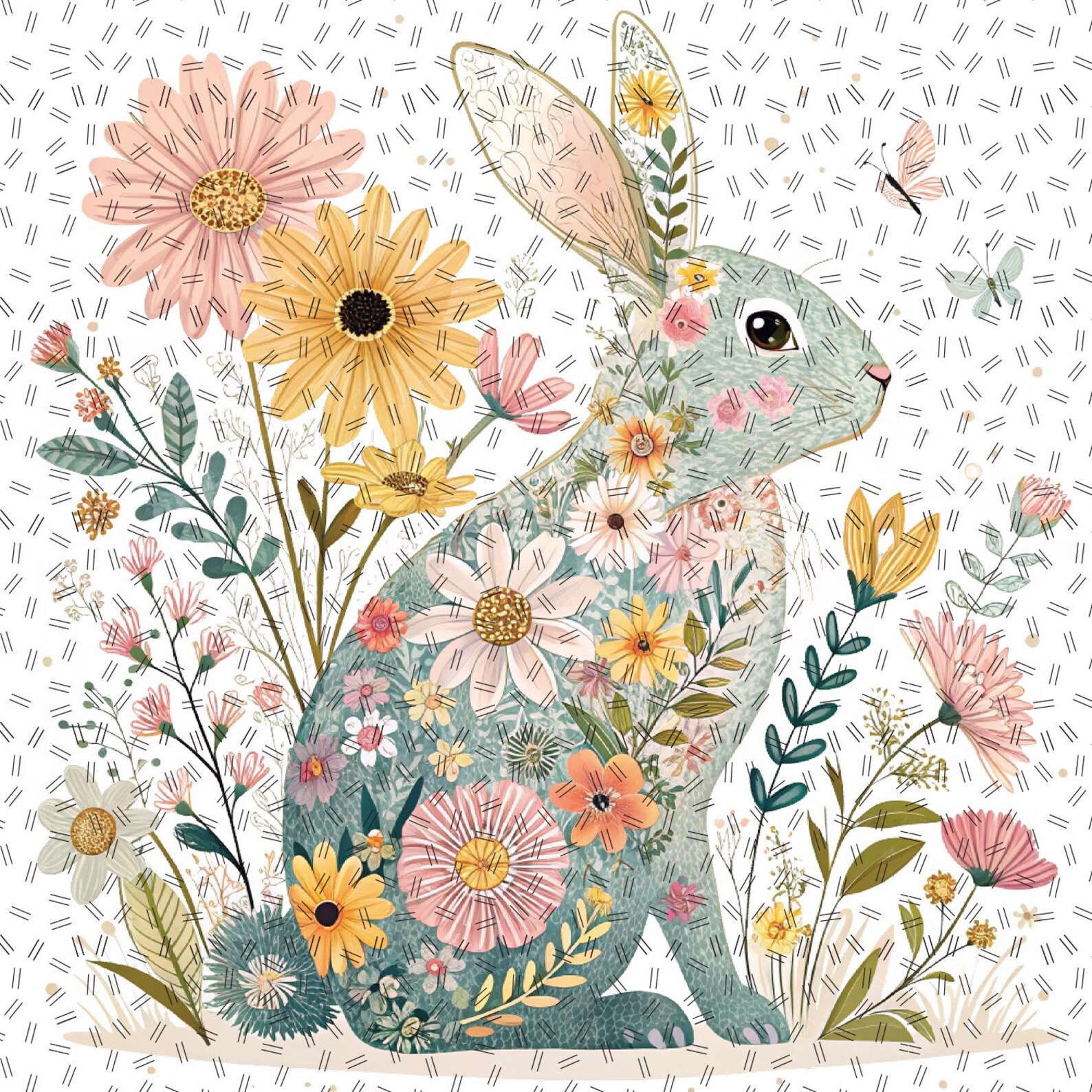 Happy Easter Png, Boho Floral Easter Png, Retro Easter Png, Easter ...