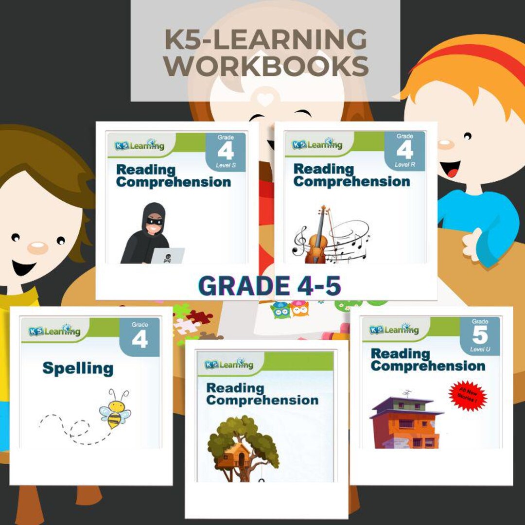 Grade 4-5 Printable Workbook Bundle - Reading Comprehension & Spelling ...