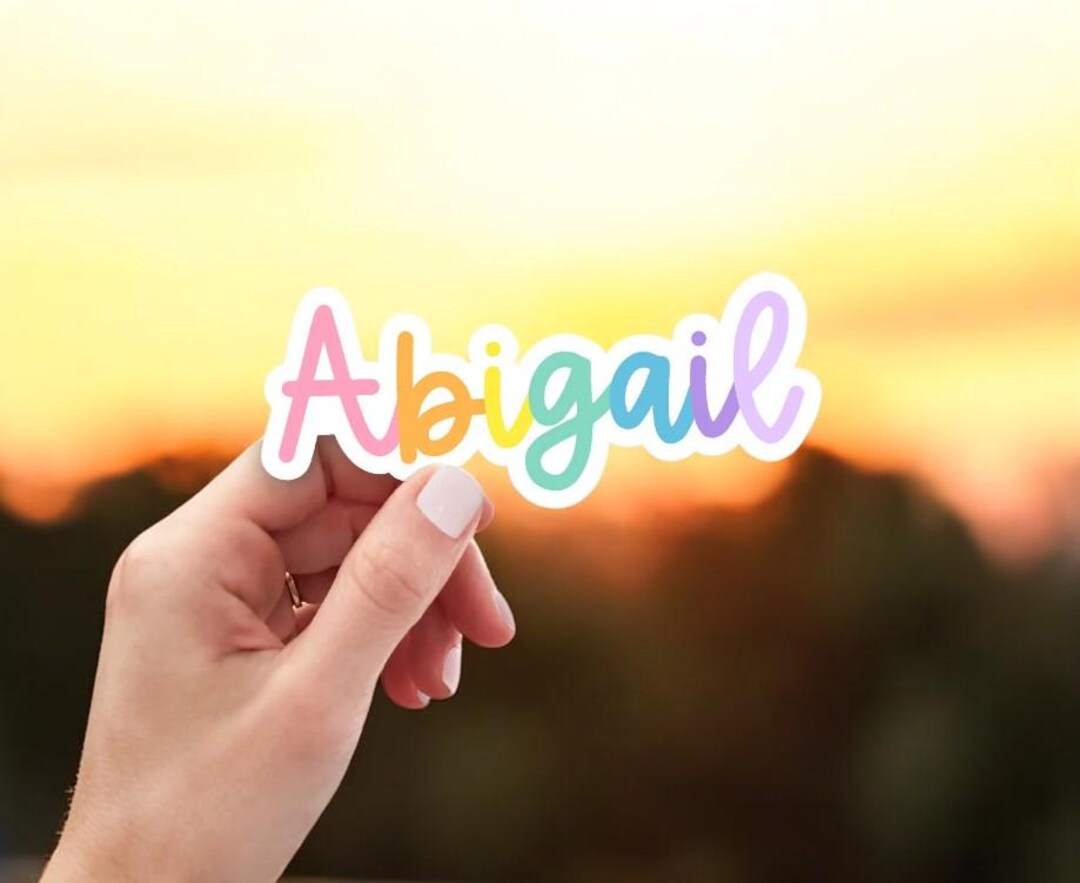 Custom Rainbow Name Sticker | Personalized First Name Sticker | Cute ...
