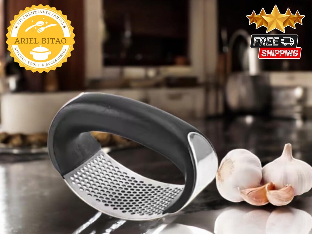 Garlic & Ginger Press Rocker | Handheld Manual Crusher | Effortless ...