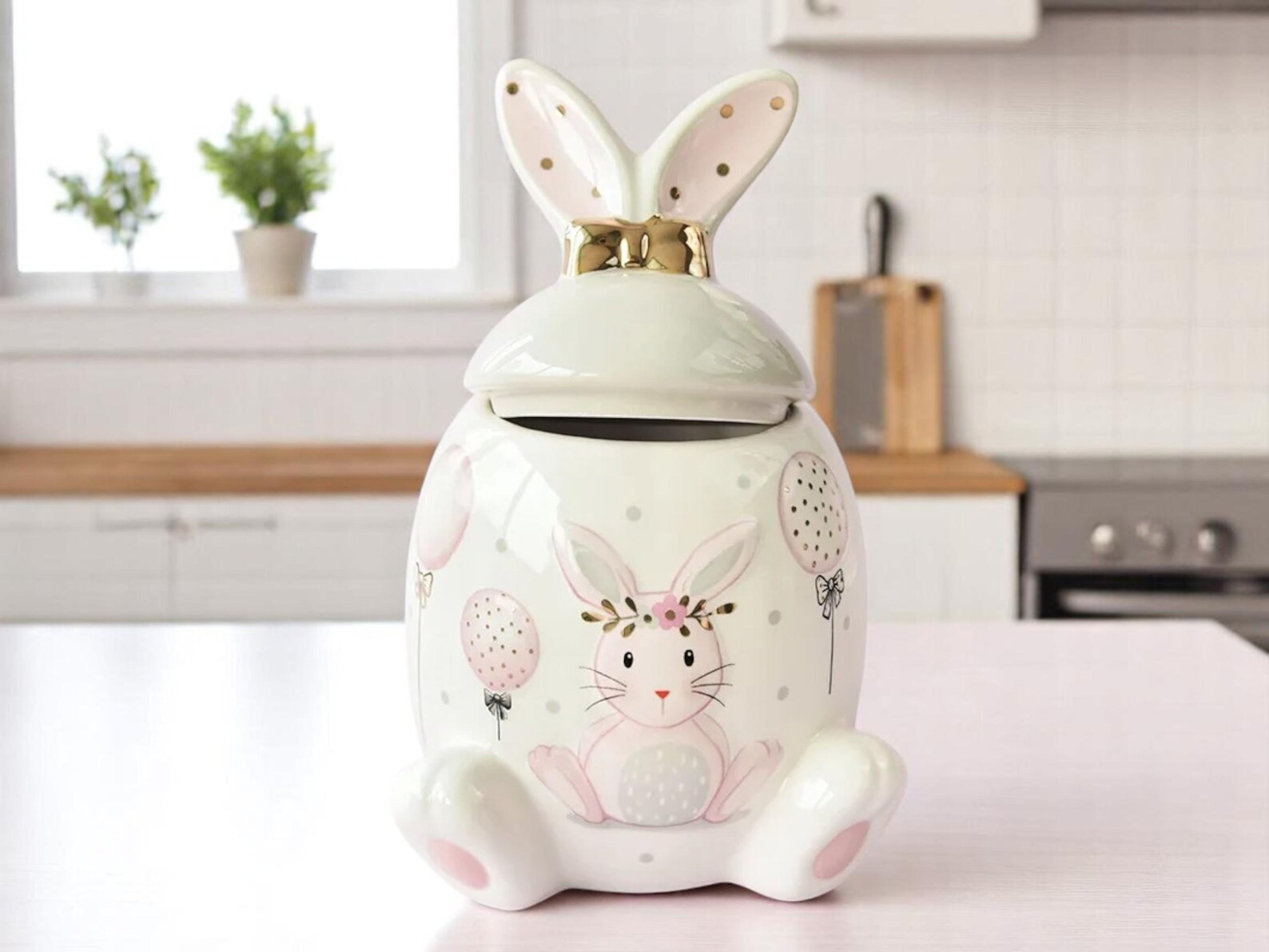 Rabbit Ceramic Storage Jar | High Capacity Kitchen Organizer ...