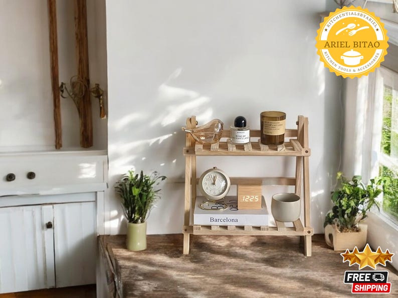 Double Wooden Desktop Shelf | Bedroom & Office Storage | Children's ...