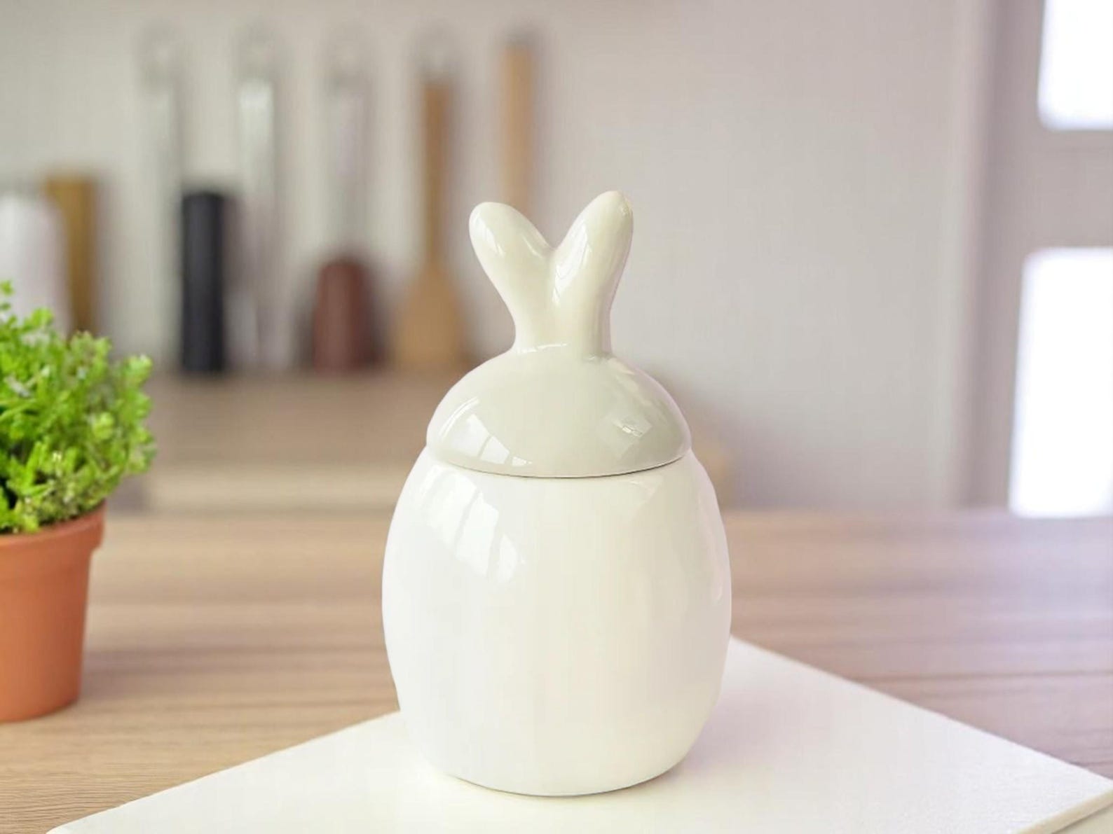 Rabbit Ceramic Storage Jar | High Capacity Kitchen Organizer ...