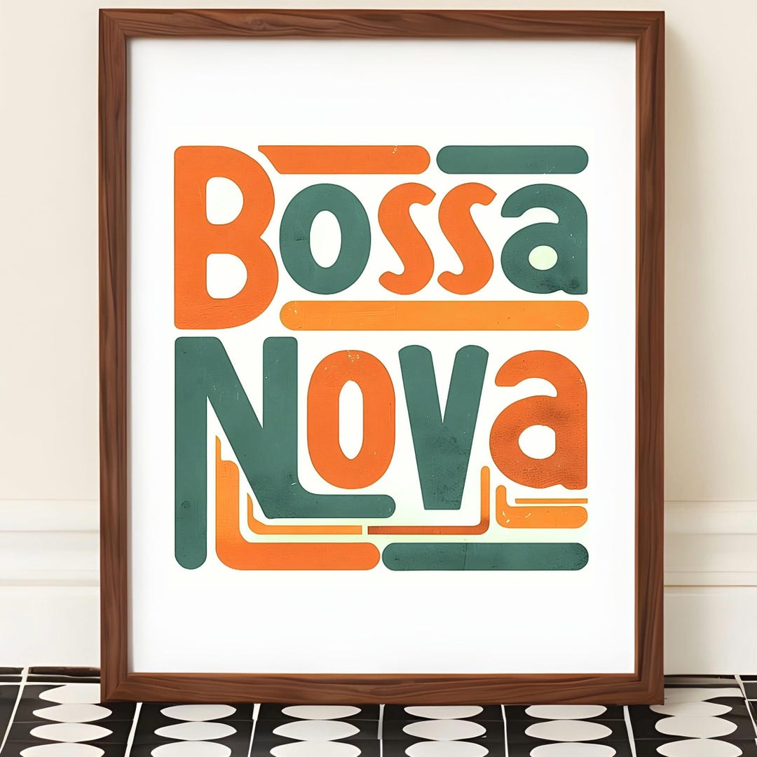 Bossa Nova Matte Vertical Posters Retro Brazilian Music Art Deco Decor ...