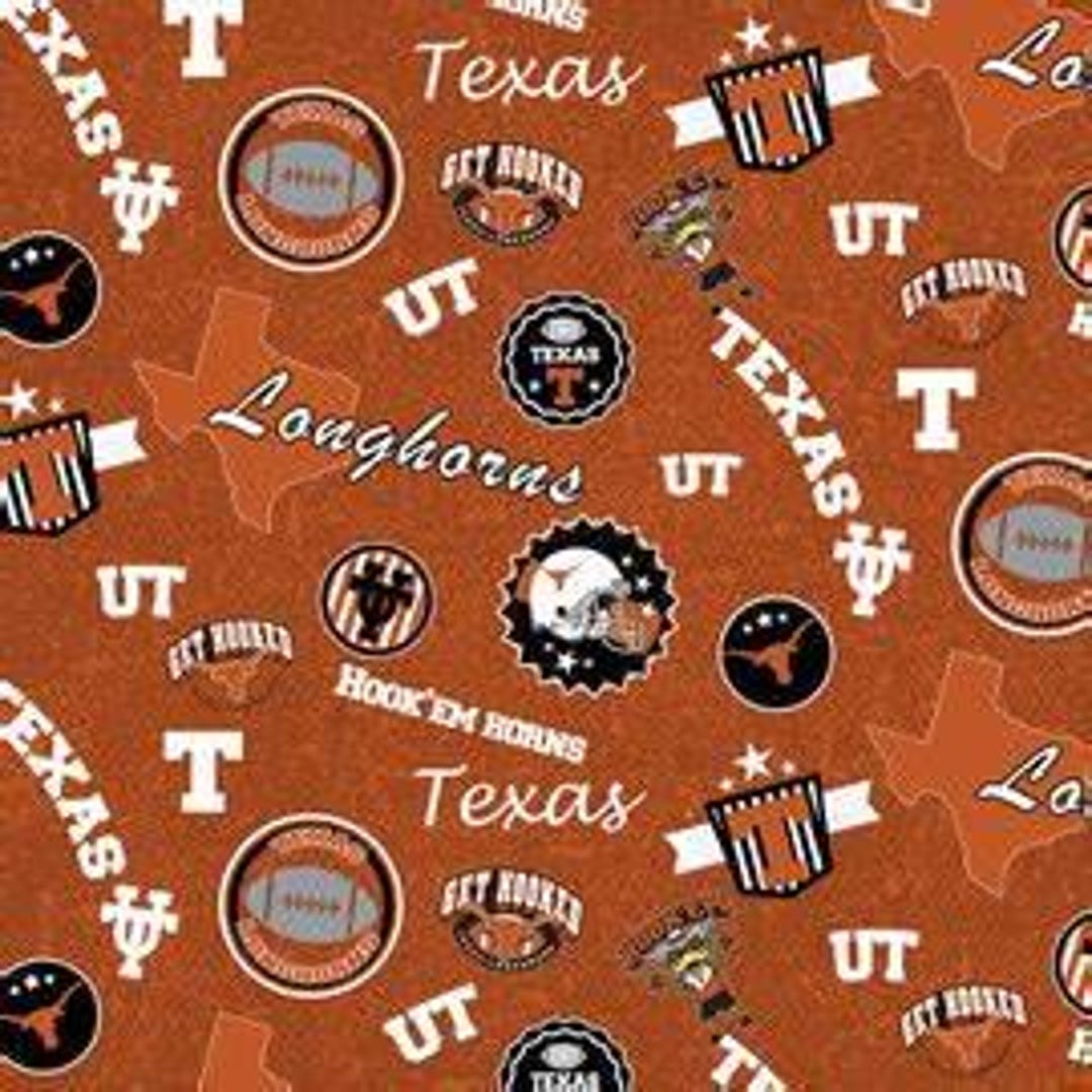 Texas Longhorns Fabric tone Fabric by the Half Yard - Etsy