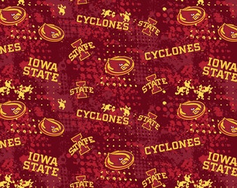 The Iowa State University Cyclones Home State All Over Cotton Fabric ...