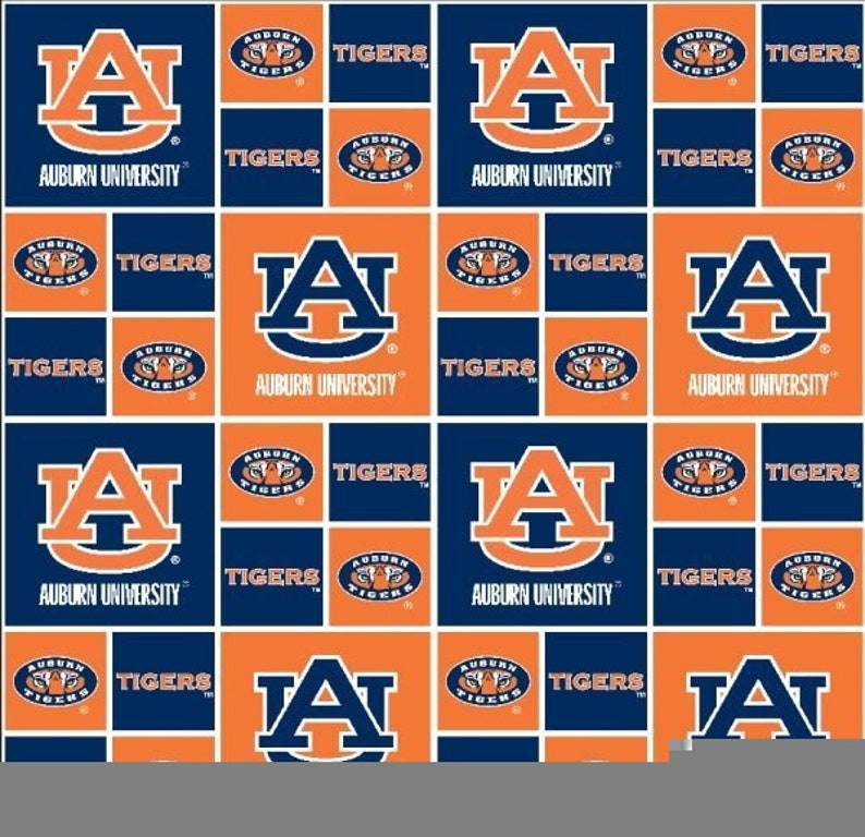 C-auburn Tigers (block) Fabric by the Half Yard - Etsy