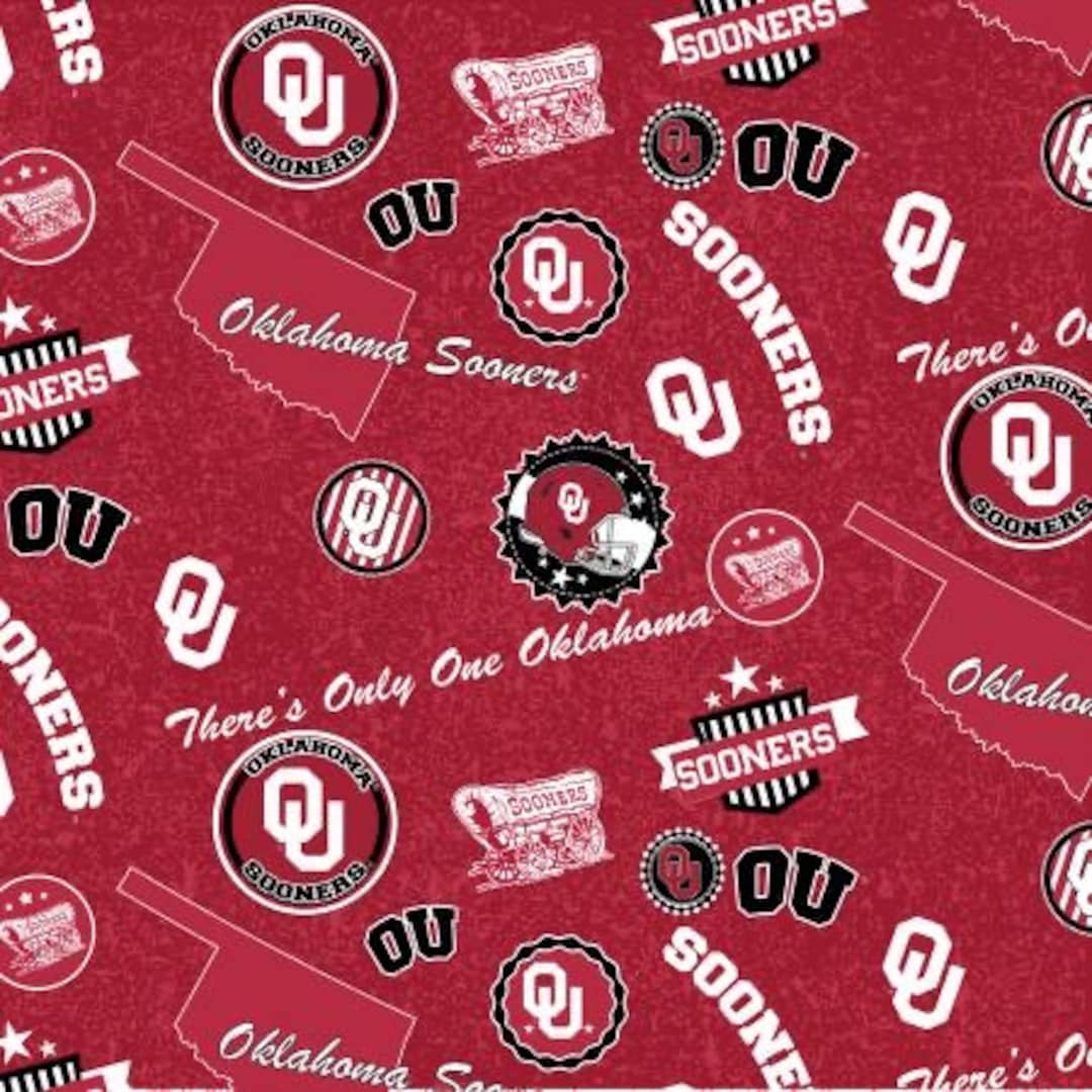 Oklahoma Sooners (state Map) Fabric by the Half Yard - Etsy