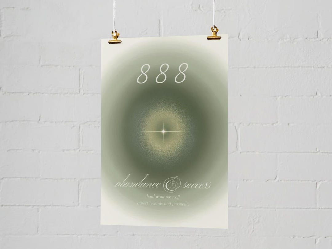 888 Angel Number Aura || Aesthetic Digital Print || Ethereal Wall Art ...