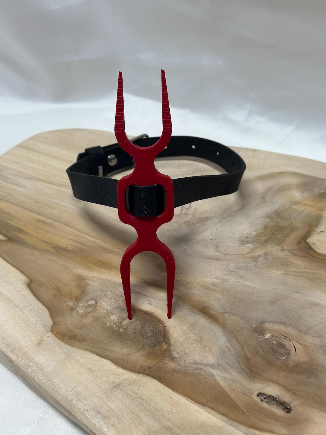 BDSM Heretic Fork – 3D Printed Torture Collar With Faux Leather Strap ...