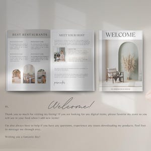 Airbnb Host Welcome Guide | Editable Guest Information Book | House ...