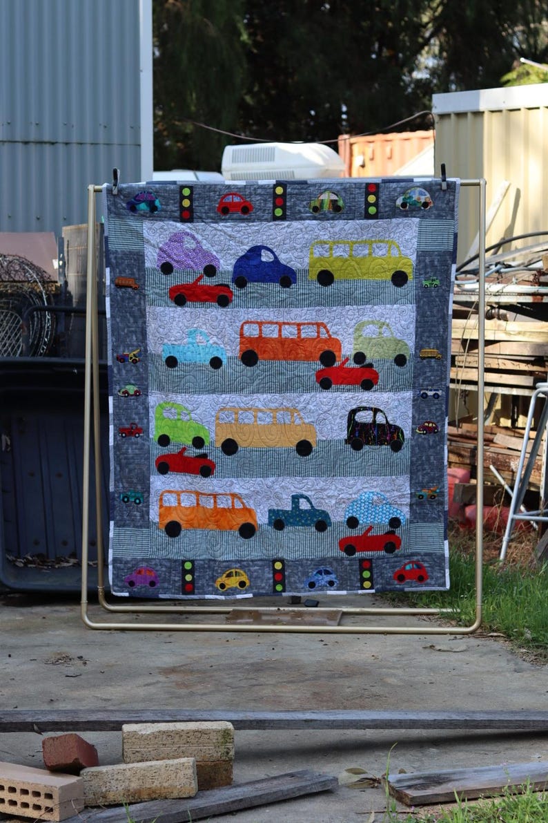 Handmade Reversible Cars VW Van Quilt | Unique Transport Themed ...