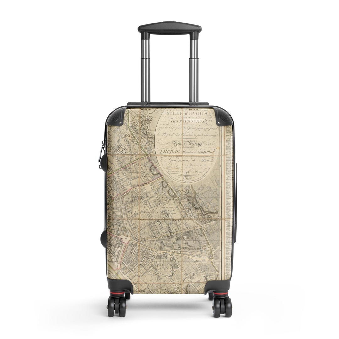Paris Map Hard-shell Suitcase - Etsy