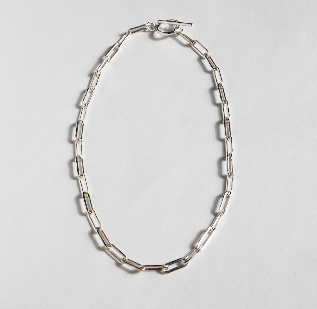 Modern Chain Necklace Silver - Etsy